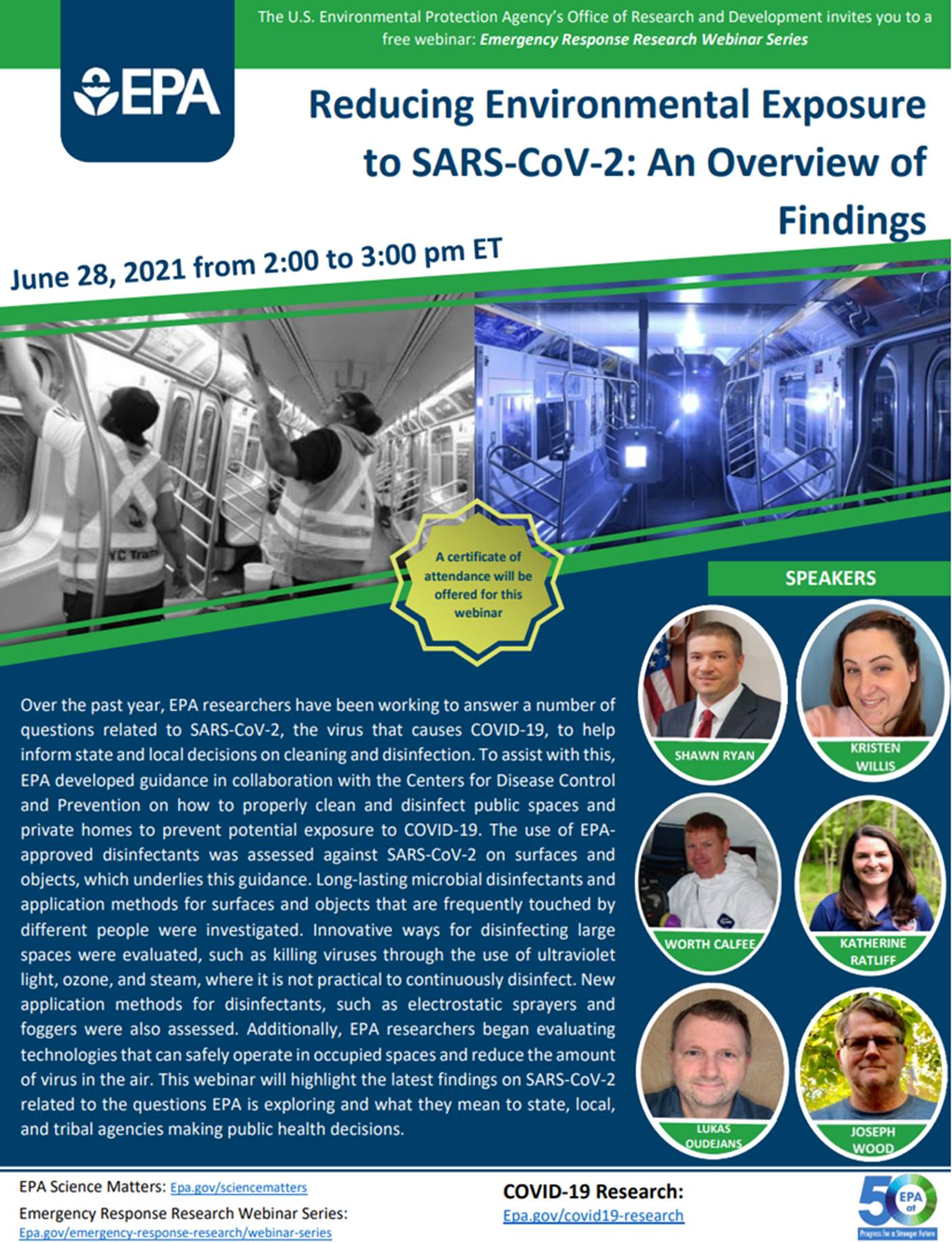 Register Here v isit the U.S. EPA E mergency Response Research Webinar ...